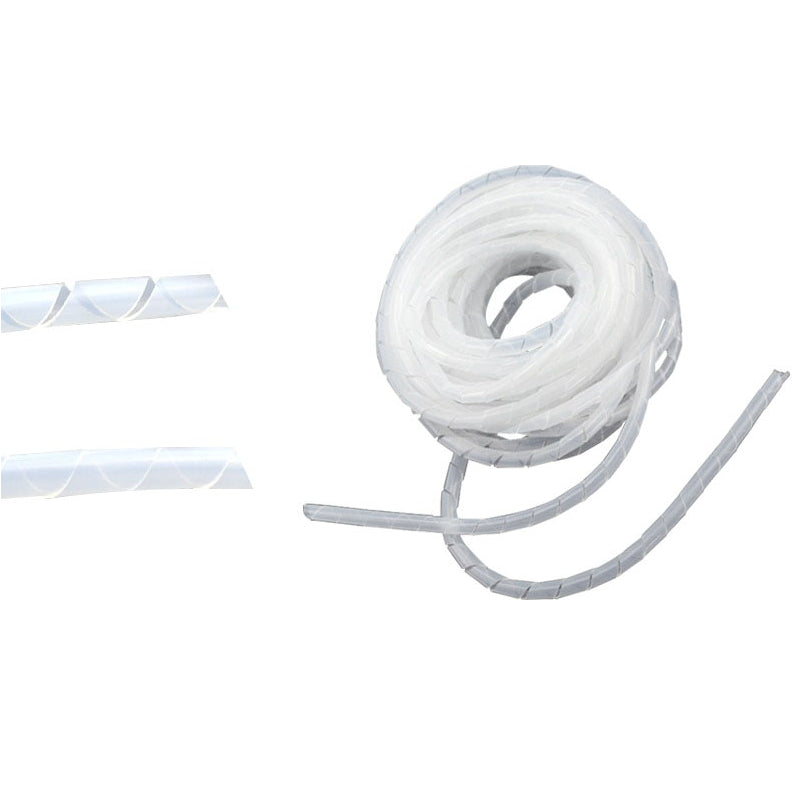 8mm Diameter Wire Spiral Wrap PE White 10m – SA BuyAll