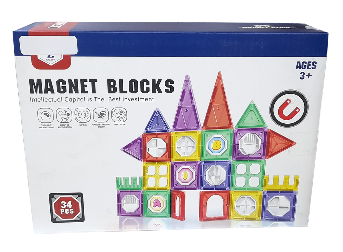 BUILDING BLOCKS MAGNET SHAPES 34PC – SA BuyAll