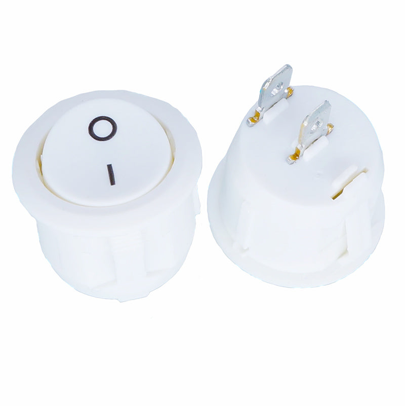 Rocker Switch 6A250VAC 2Pin Round ON/OFF White 20mm KCD1 1PC – SA BuyAll