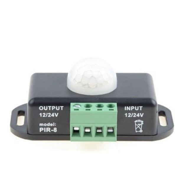 PIR SENSOR 12-24VDC 6A 1-10MIN ADJUSTABLE TIME DELAY – SA BuyAll